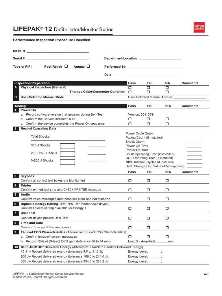 Lifepak 12 Service Manual Pip | PDF | Electronics | Electrical Engineering