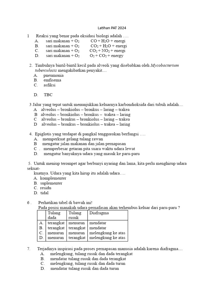 Latihan PAT 2024 | PDF