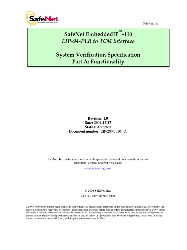 Eip-94-Plb Eip110 Svs Part a v1.0 | PDF
