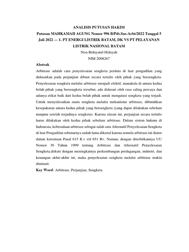 Analisis Putusan Haki1 | PDF