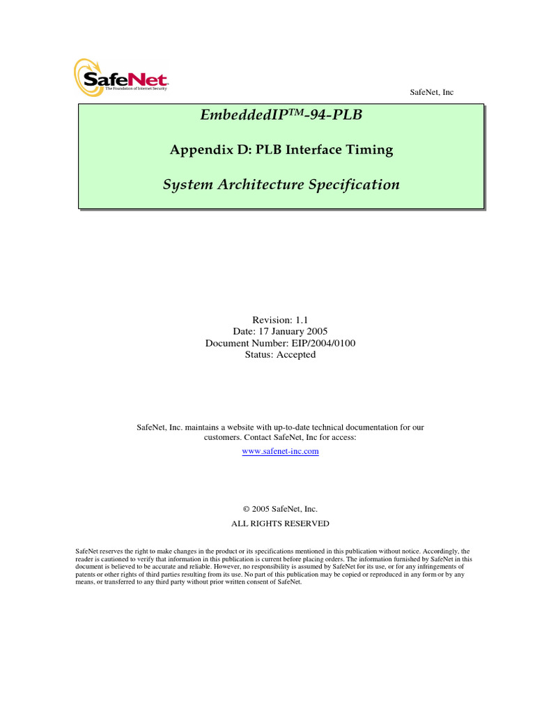 Eip-94-Plb Sas Appendix D | PDF