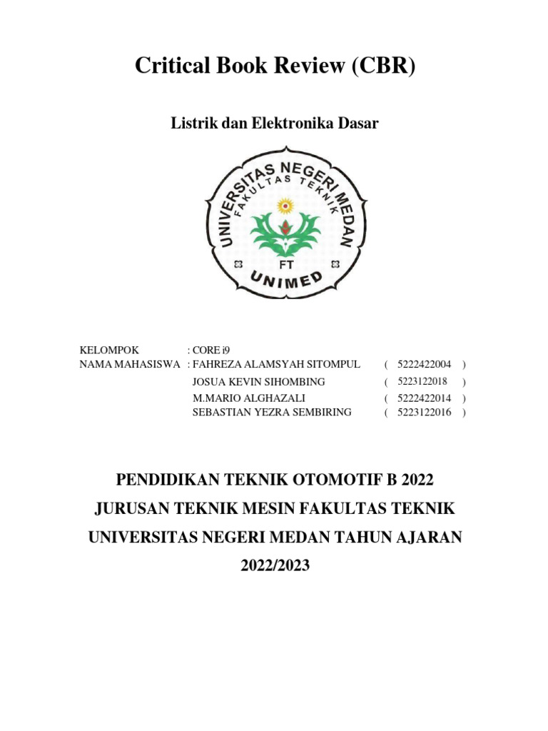 CBR - Listrik Dan Elektronika Dasar - Kelmpok CORE I9 | PDF
