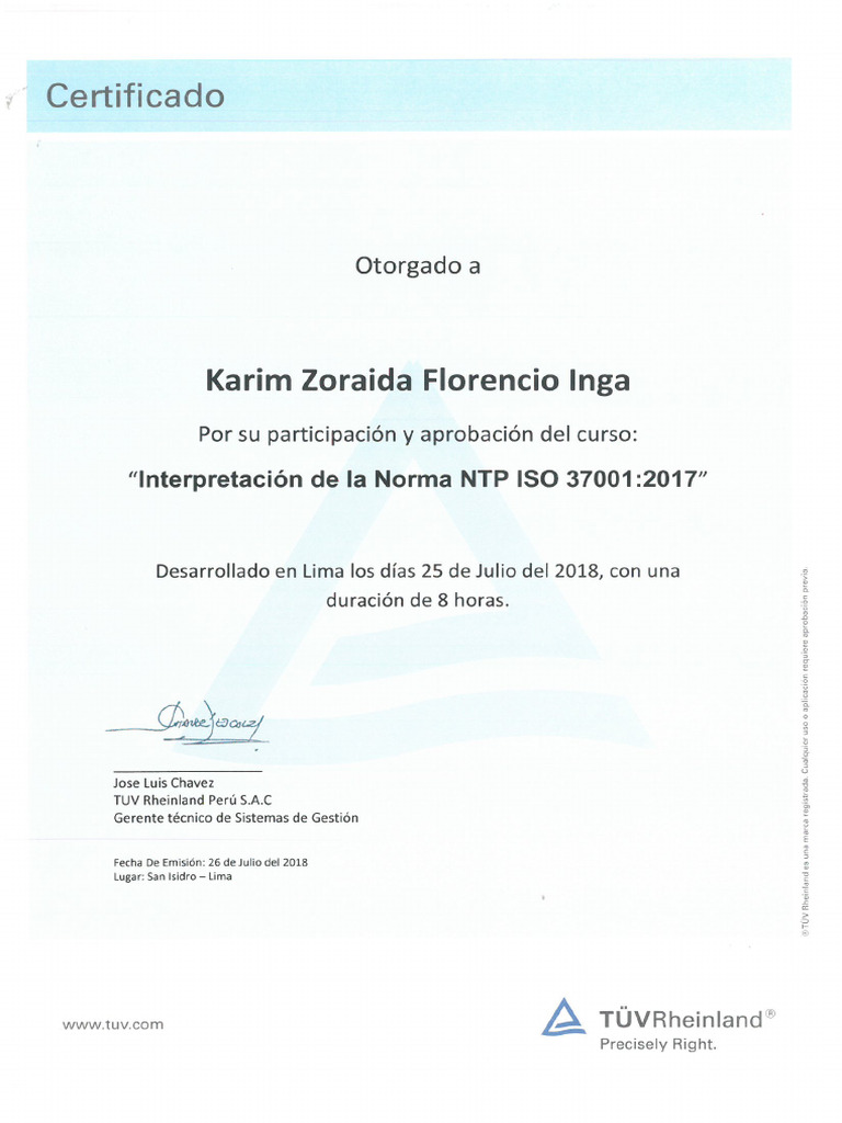 Interpretacion NTP ISO 37001 | PDF