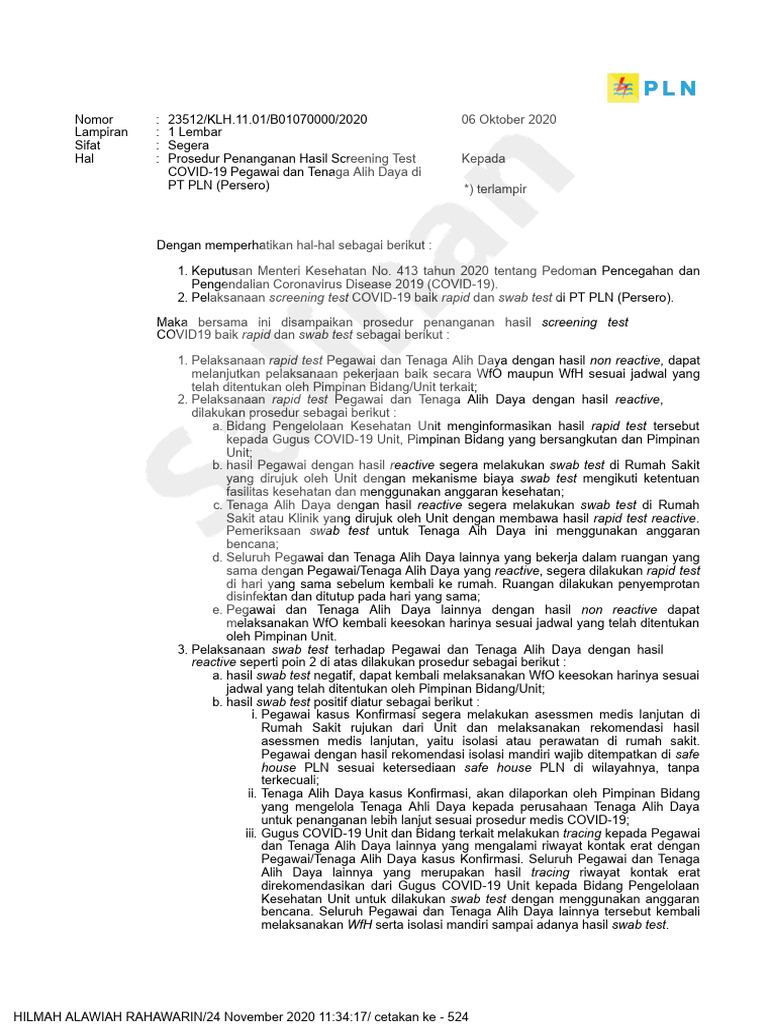 Penanganan Hasil Screen Test | PDF | Teknologi & Rekayasa