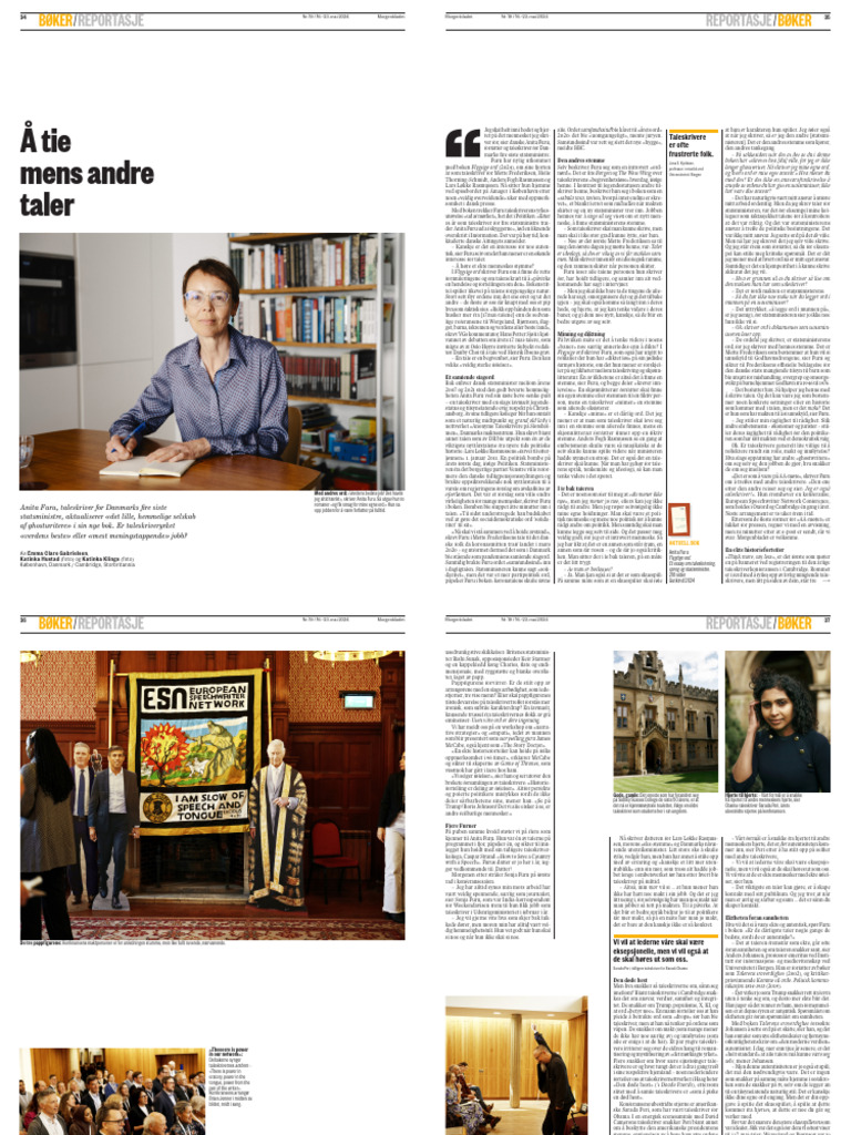 A Speechwriting Article From The Norwegian Newspaper Morgenbladet | PDF