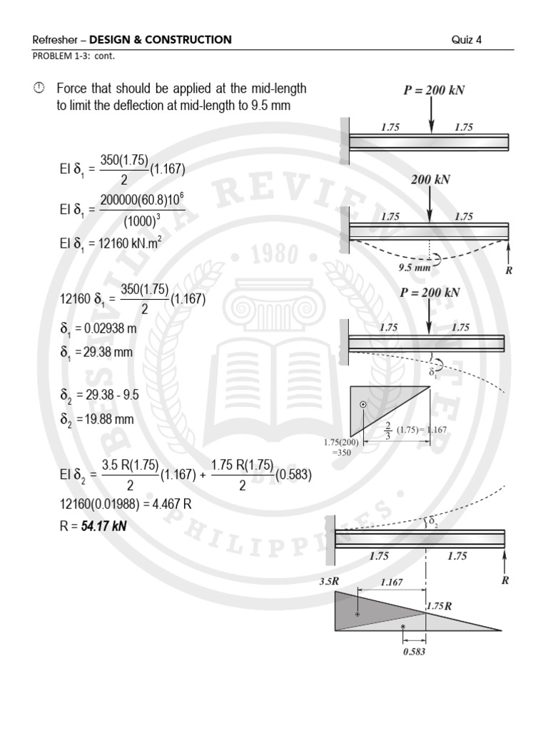 Mid-Length Deflection Calculation Guide | PDF