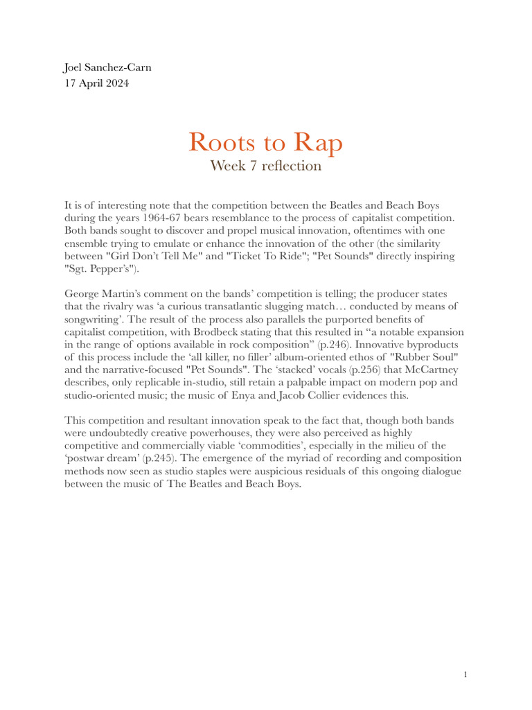 Week 7 Reflection | PDF