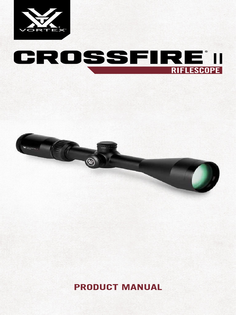 Vortex Crossfire VTX - M-00214-1 - WEB | PDF | Telescopic Sight | Firearms
