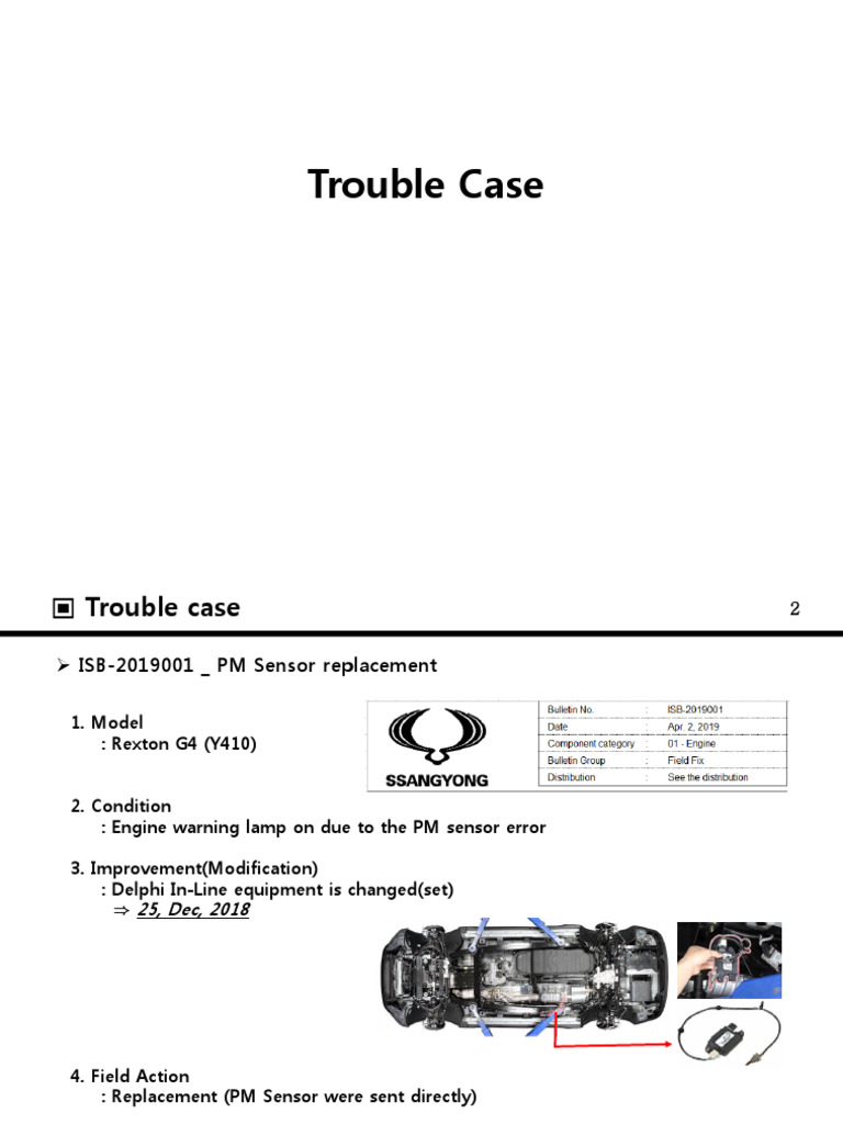 Rexton G4 & Tivoli Trouble Cases Summary | PDF | Engines | Internal ...