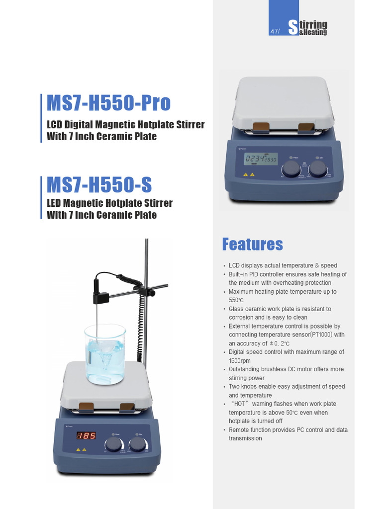 MS7-H550-Pro MS7-H550-S: Features | PDF | Temperature | Ceramics
