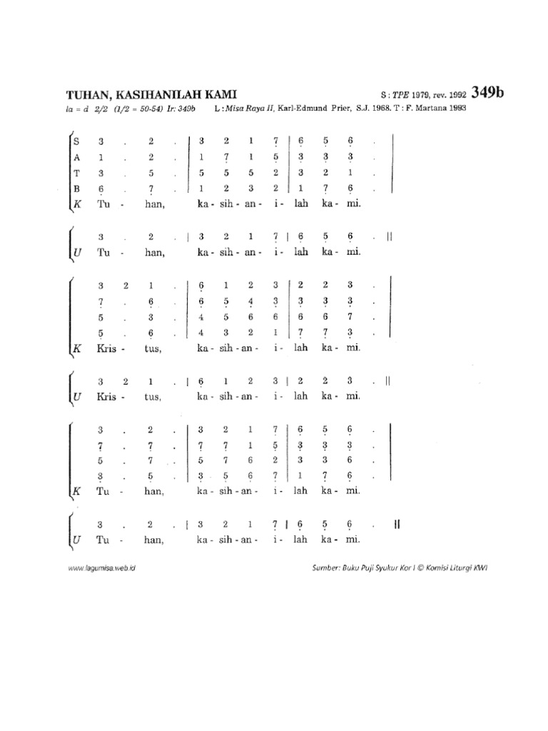 Misa Raya II - Tuhan Kasihanilah Kami | PDF