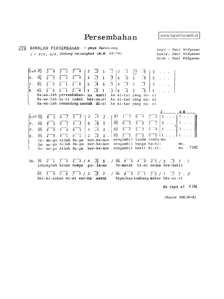 Bawalah Persembahan Pdf