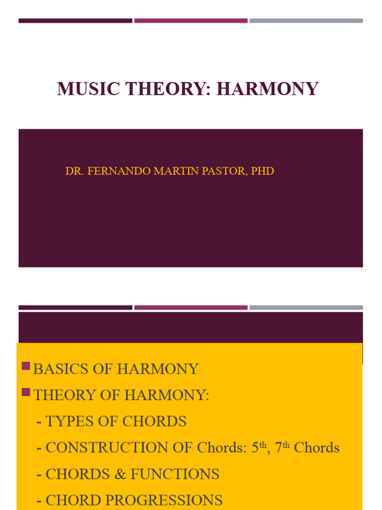 Music Theory - Week 12-14 - Harmony and Chords | PDF | Chord (Music ...