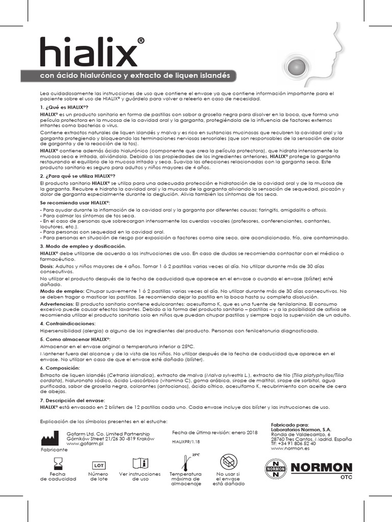 Prospecto Hialix | PDF