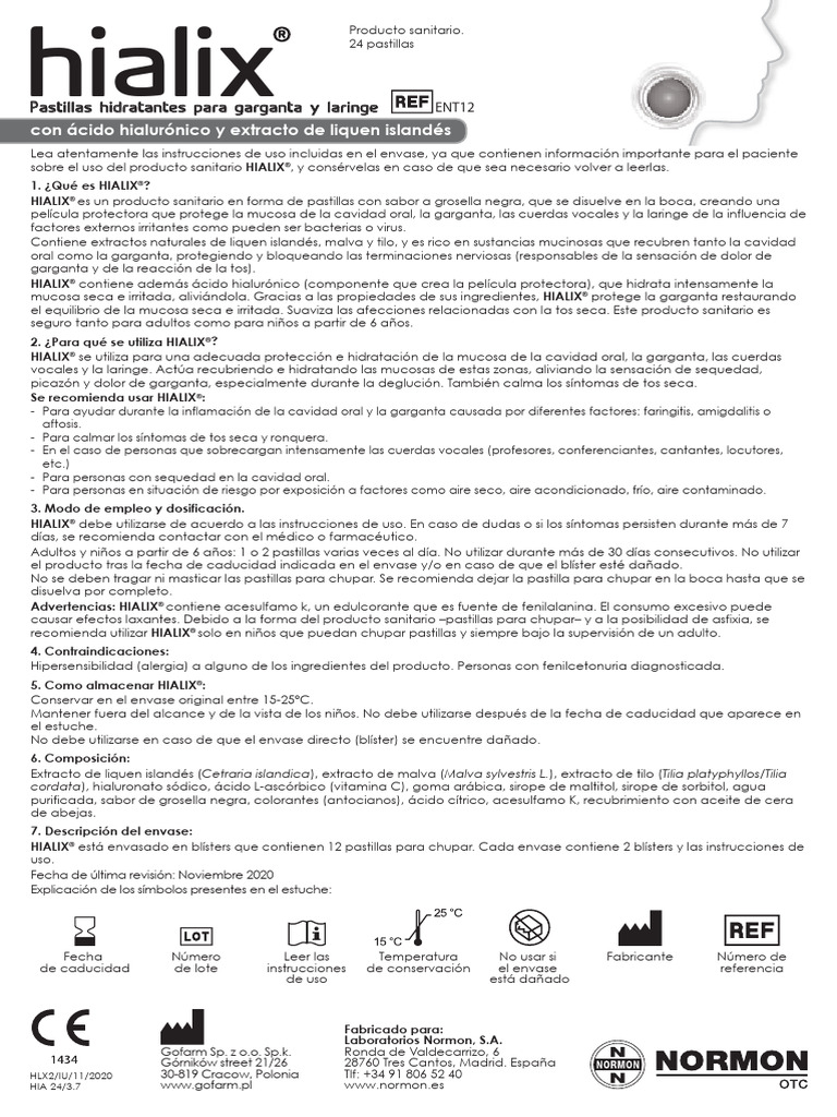 Prospecto Hialix p3 | PDF | Enfermedades y trastornos
