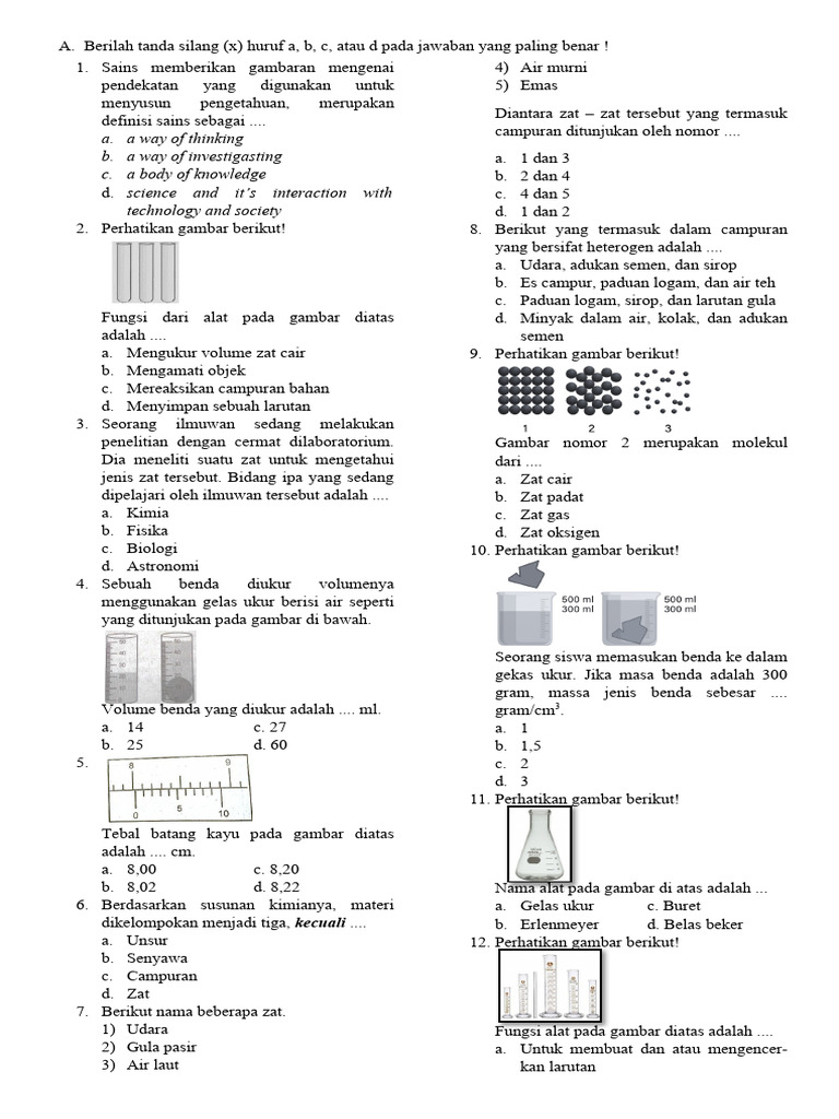 Soal Ipa Kelas 1 | PDF