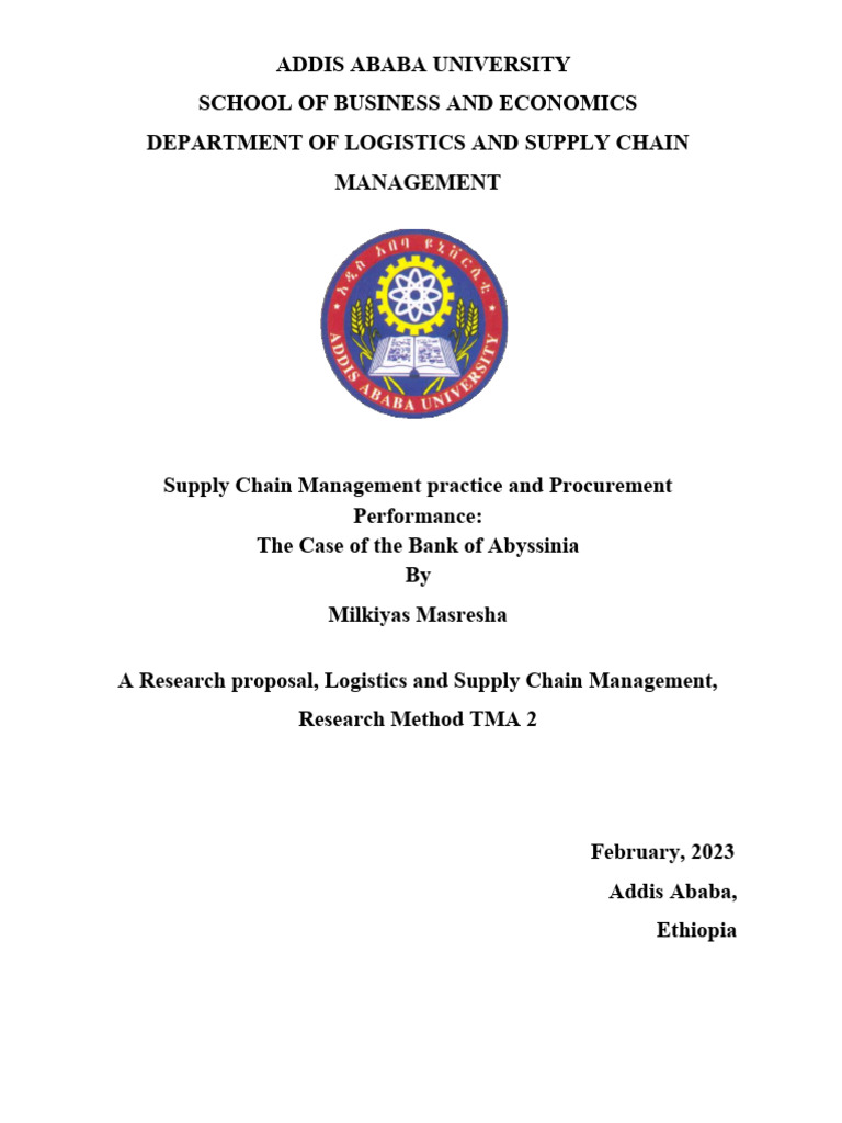 Milkyas Masresha | PDF | Supply Chain Management | Supply Chain