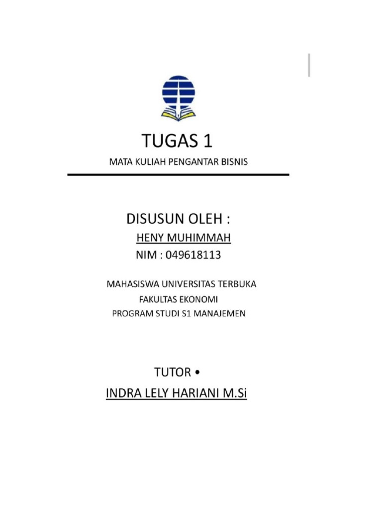 Cover Tugas | PDF