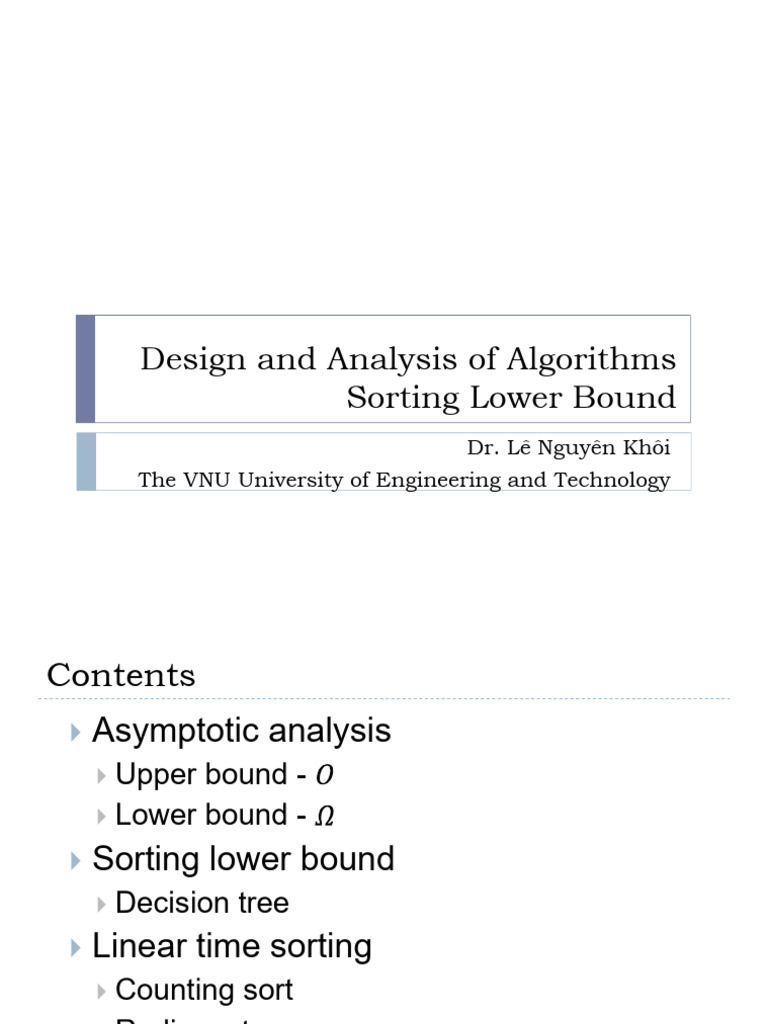 08_SortingLowerBound | PDF | Theoretical Computer Science | Applied Mathematics