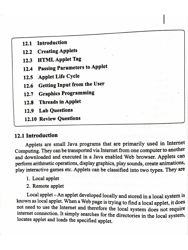 Applet | PDF Applet | PDF