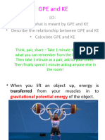 GPE and KE Worksheet #1 | PDF | Mass | Kinetic Energy