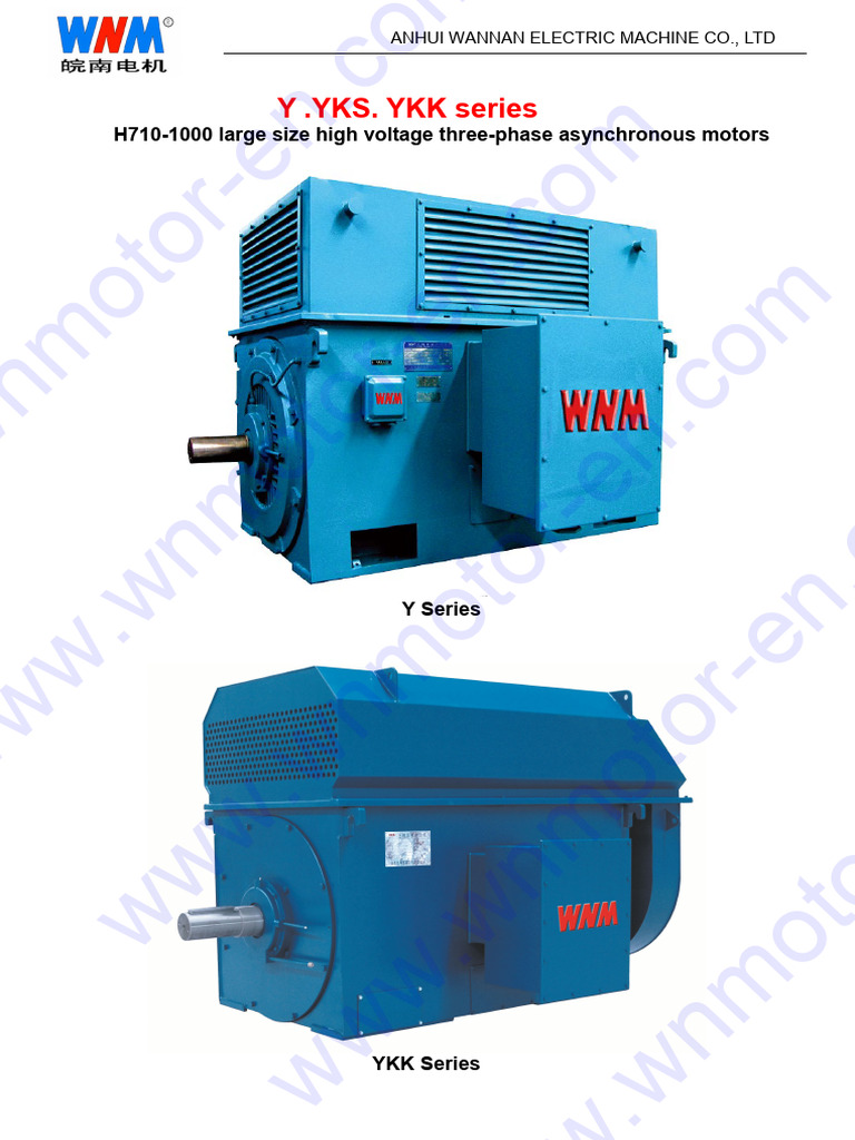 Y .YKS. YKK Series: H710-1000 Large Size High Voltage Three-Phase Asynchronous Motors | PDF ...