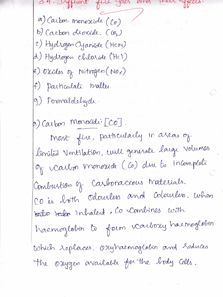 Different Fire Gases and Their Effects | PDF