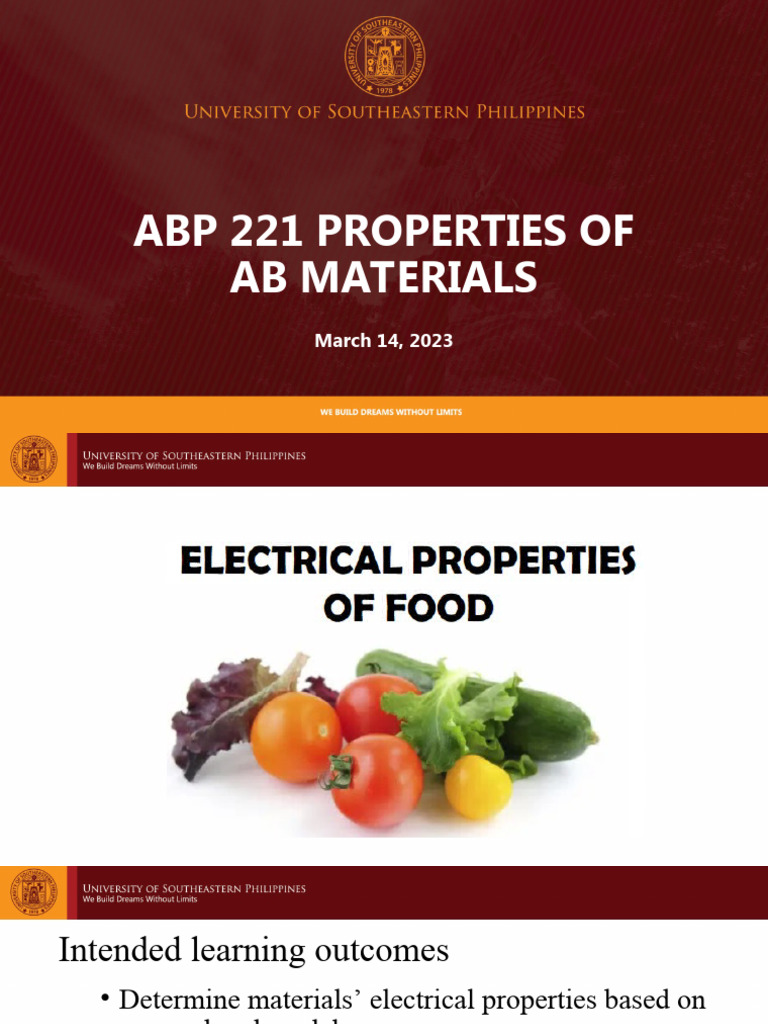 ABP 221 Lesson 3 Electrical Properties | PDF | Dielectric ...