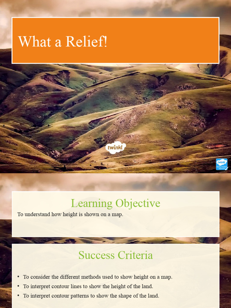 What A Relief Powerpoint | PDF | Contour Line | Area