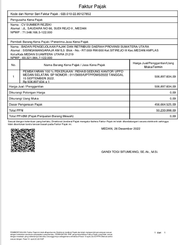 Faktur SR Revisi | PDF