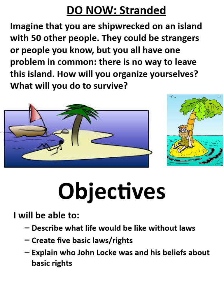 Survival and Governance on a Deserted Island | PDF | John Locke | Justice