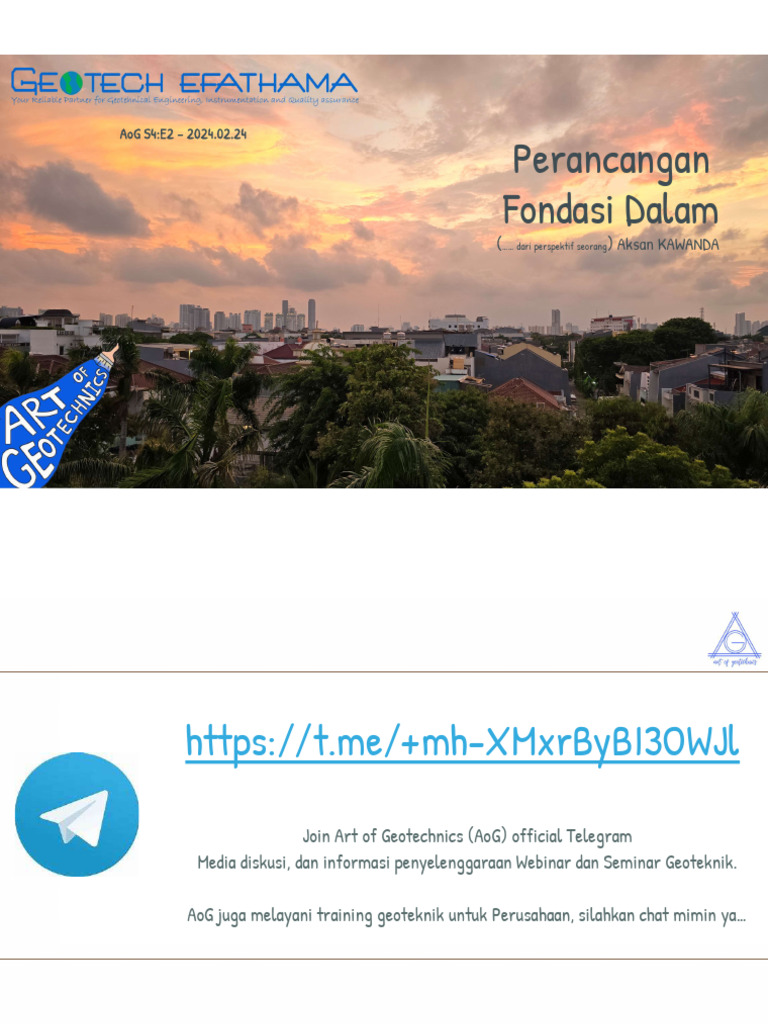 002 Perancangan Fondasi Dalam 2024.02.24 | PDF