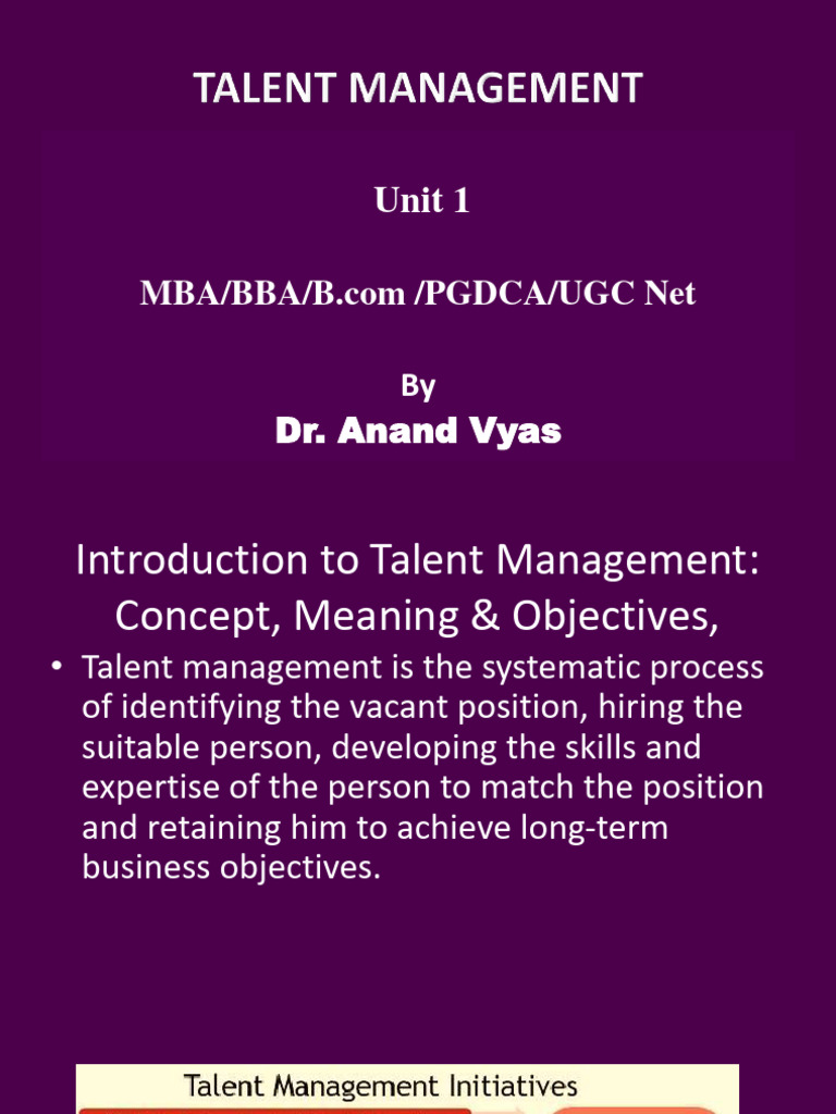 Unit 1 - 2 Talent Managment | PDF | Talent Management | Employee Retention