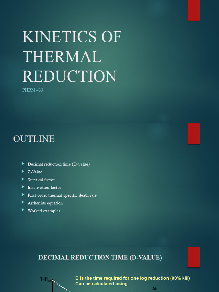 Thermal Death Kinetics | PDF | Activation Energy | Chemical Kinetics