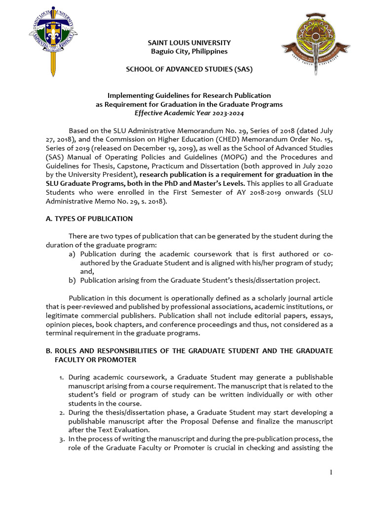 Implementing Guidelines For Research Publication | PDF | Thesis