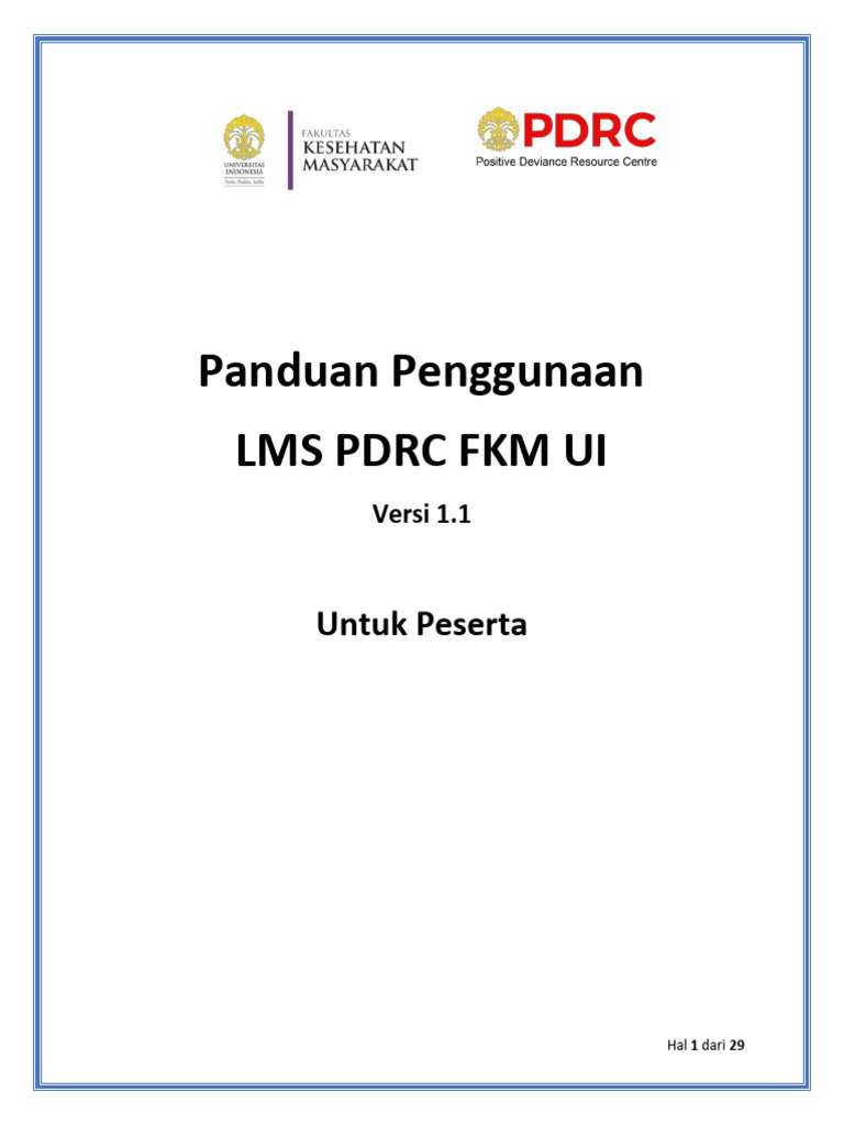 2024 - User Guideline LMS PDRC v1.1 | PDF