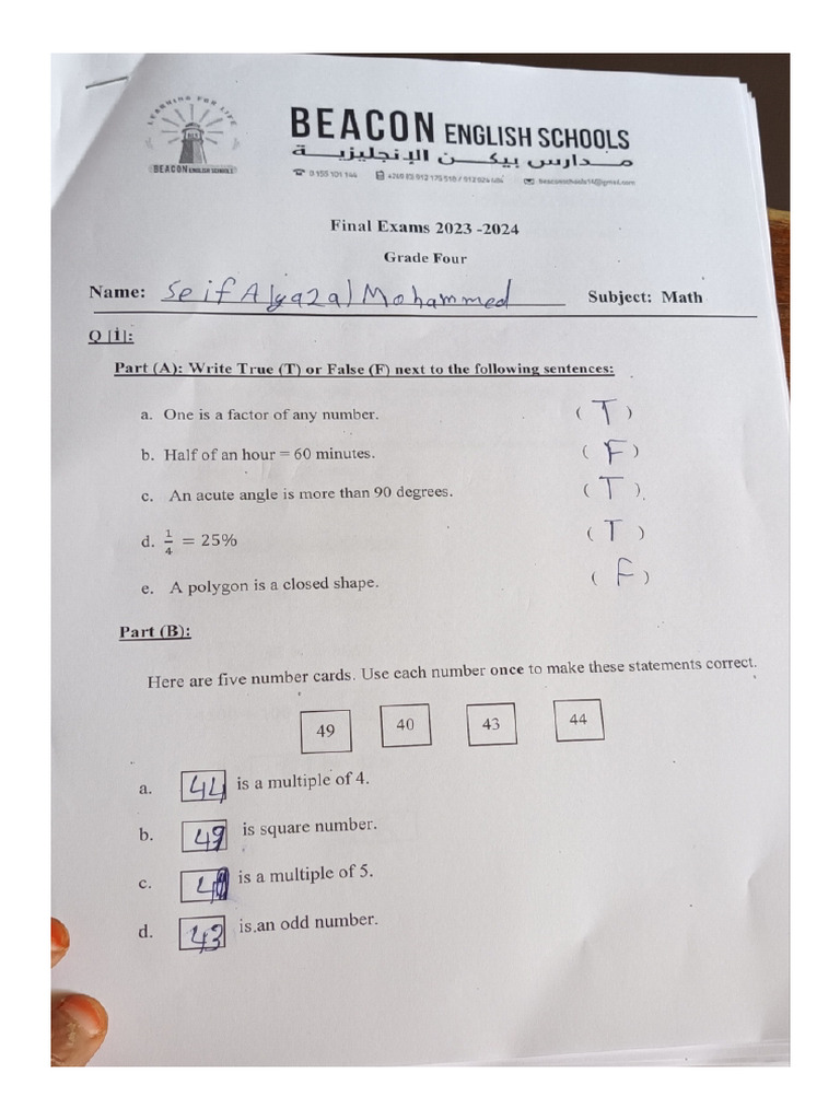 Seif Grade4 Math | PDF