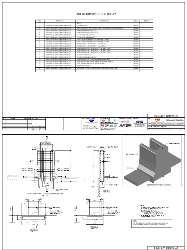 ROB 27 As-Built Drawing Overview | PDF | Railway Companies | Civil ...