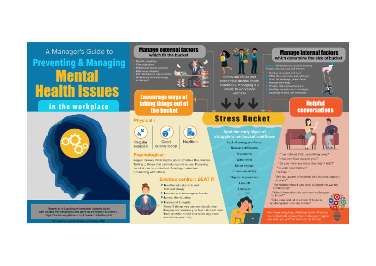 Managers Guide To MHA Stress Bucket Infographic Newsletter | PDF