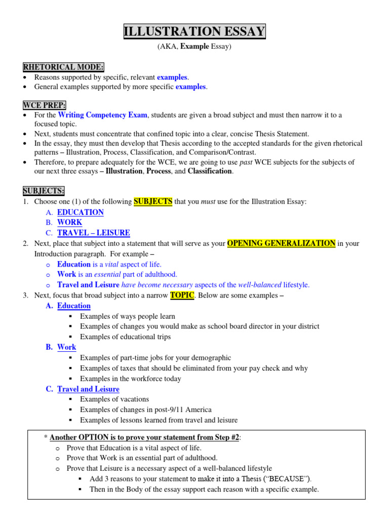 Writing an Illustration Essay Guide | PDF | Essays