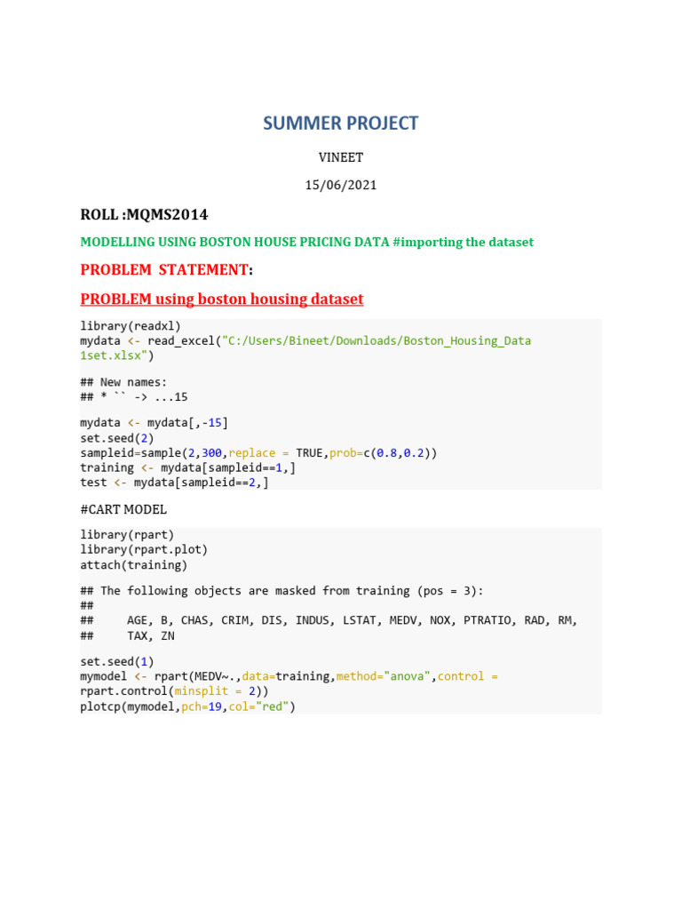 Boston House Price Prediction | PDF | Applied Mathematics | Data Management