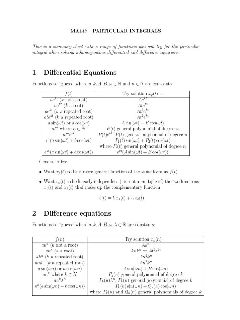 Differential Equations Guide | PDF