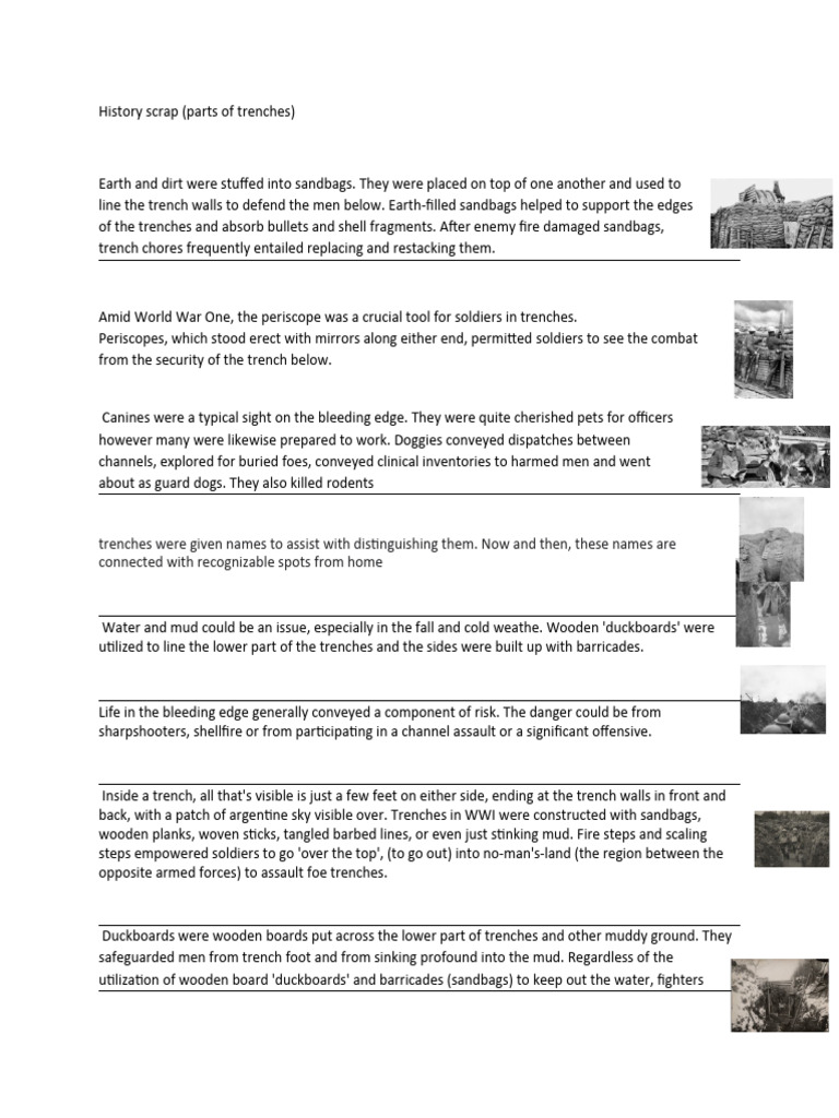 History Scrap Parts of Trenches | PDF | Trench Warfare | Military