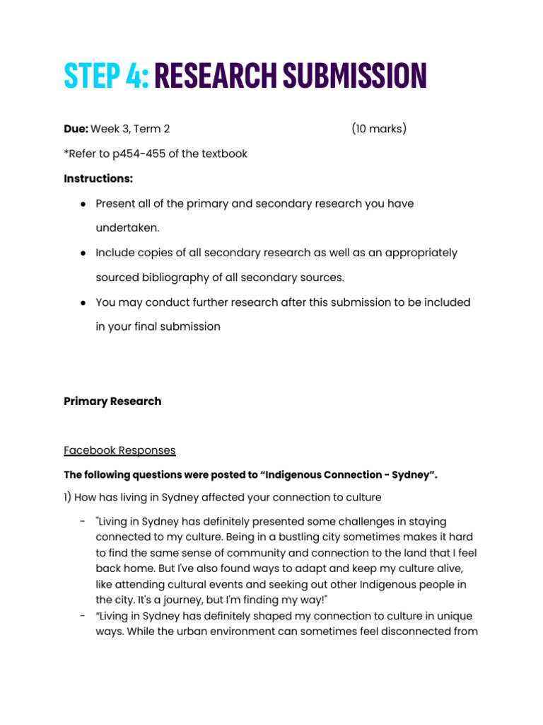 Step 4 Research Submission Pdf Indigenous Australians Employment