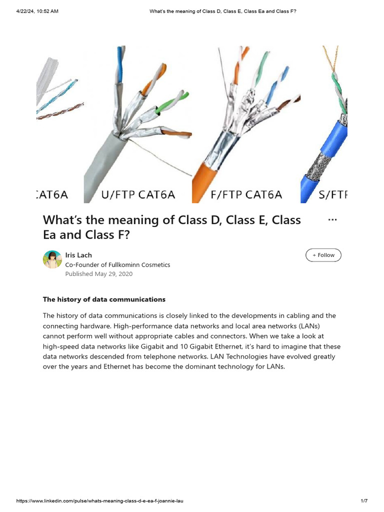 What's The Meaning of Class D, Class E, Class Ea and Class F | PDF ...