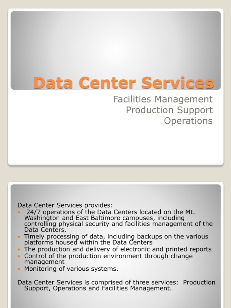 Data Center Service | PDF