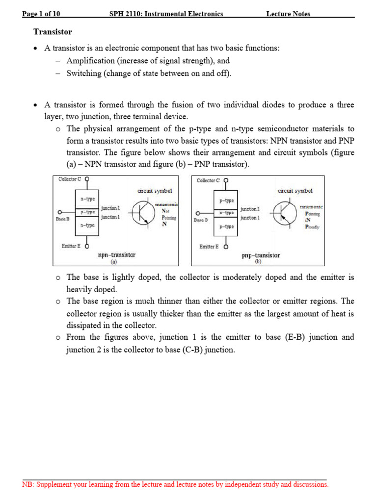Computer Electronics | PDF | Bipolar Junction Transistor | P–N Junction