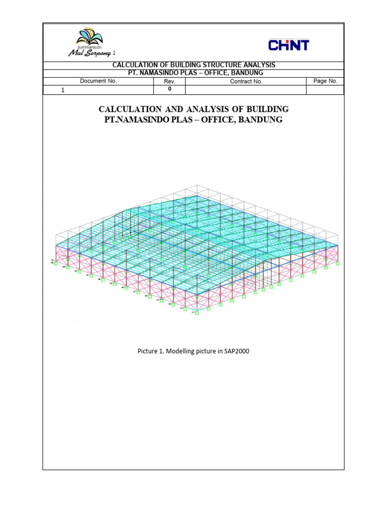 Calculation and Analysis of Building PT - Namasindo Plas - Office, Bandung | Download Free PDF ...