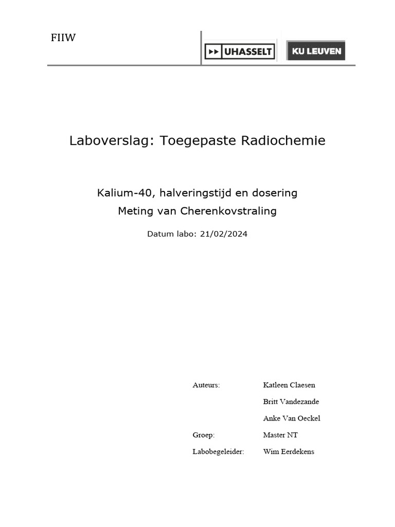 Labo 1 Kalium-40 | PDF
