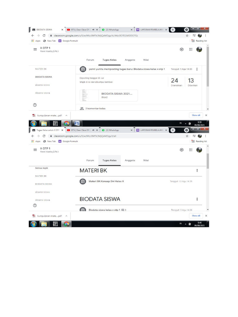 Tugas BK X Otkp | PDF